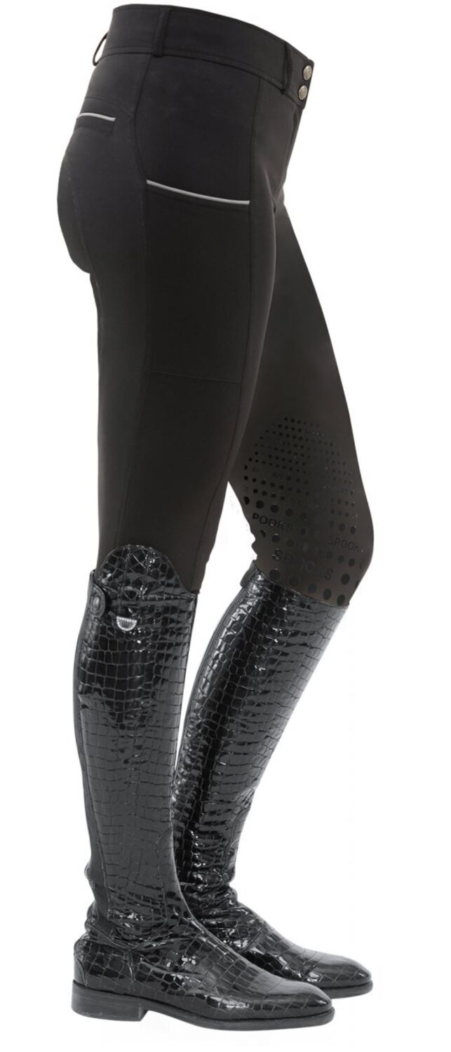 Abbie Light Knee Grip Breeches - Black - Spooks Riding - Australasia