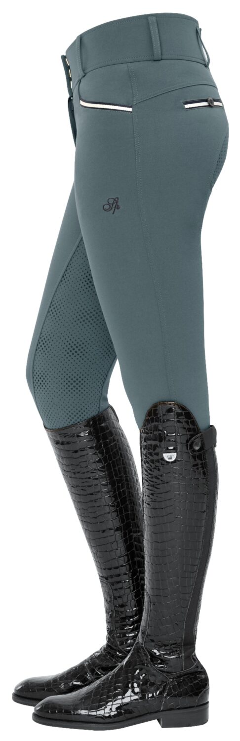 Ricarda Full Grip High Waist Breeches - Dove Blue - Spooks Riding ...