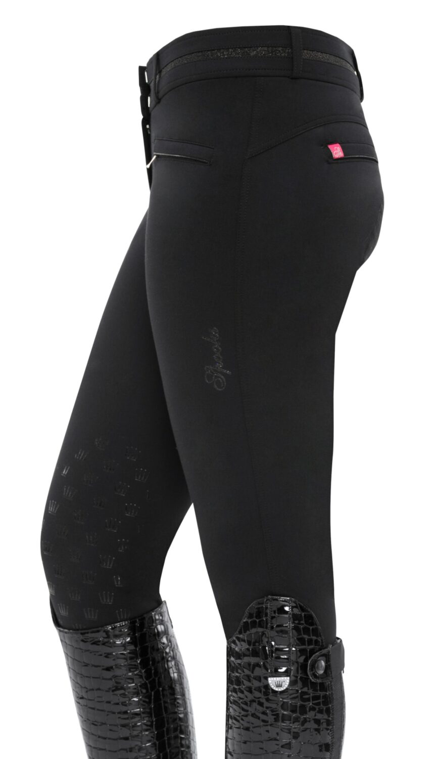 Sarina Knee Grip Breeches - Black - Spooks Riding - Australasia