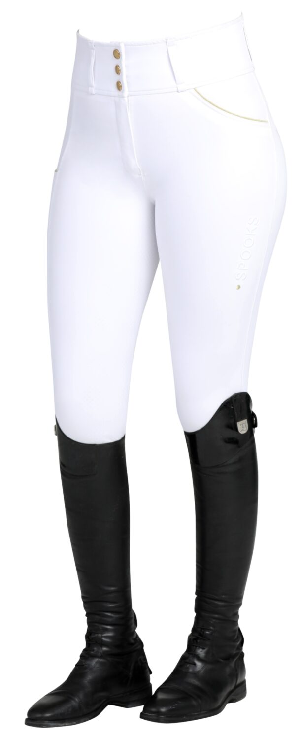 Annber Full Grip High Waist Breeches - White - Spooks Riding - Australasia
