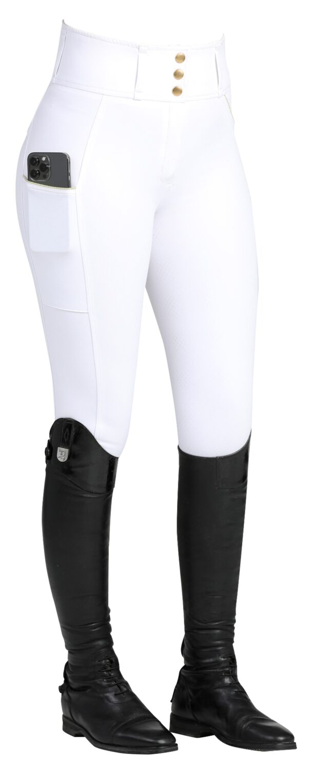 Annber Full Grip High Waist Breeches - White - Spooks Riding - Australasia