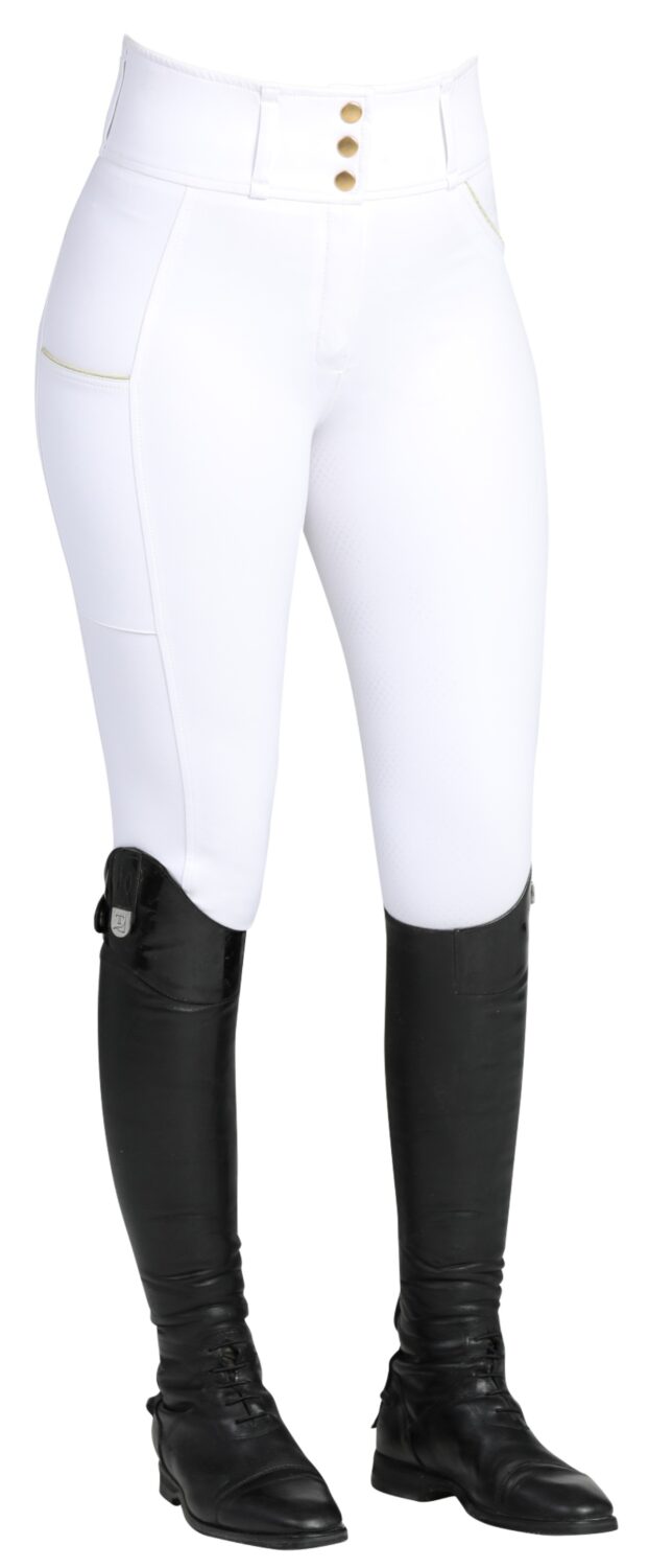 Annber Full Grip High Waist Breeches - White - Spooks Riding - Australasia