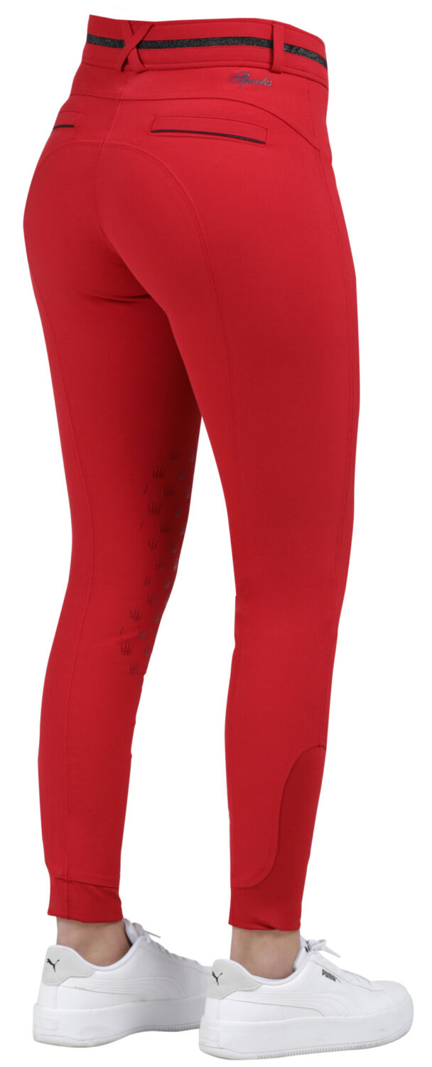 Sarina Knee Grip Breeches - Ribbon Red - Spooks Riding - Australasia