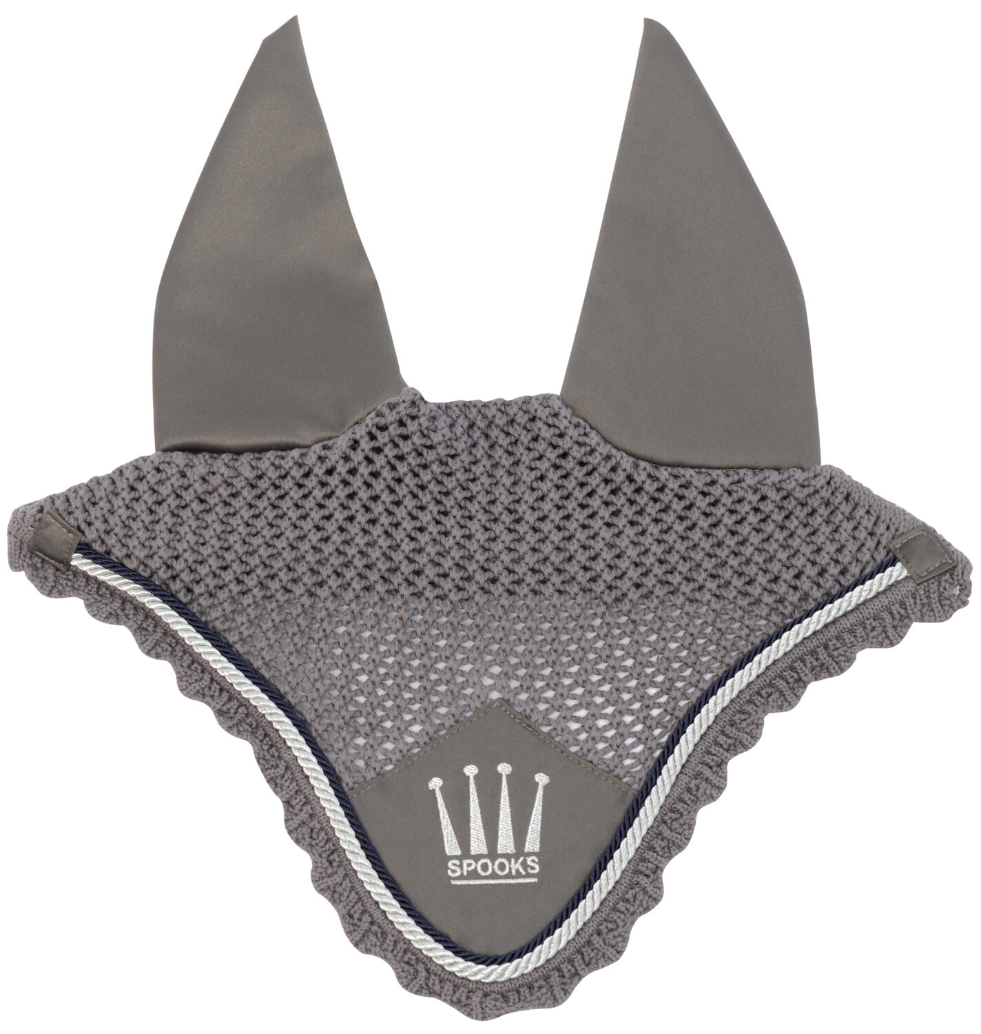 Fly Hat Crown Shiny - Grey - Spooks Riding - Australasia